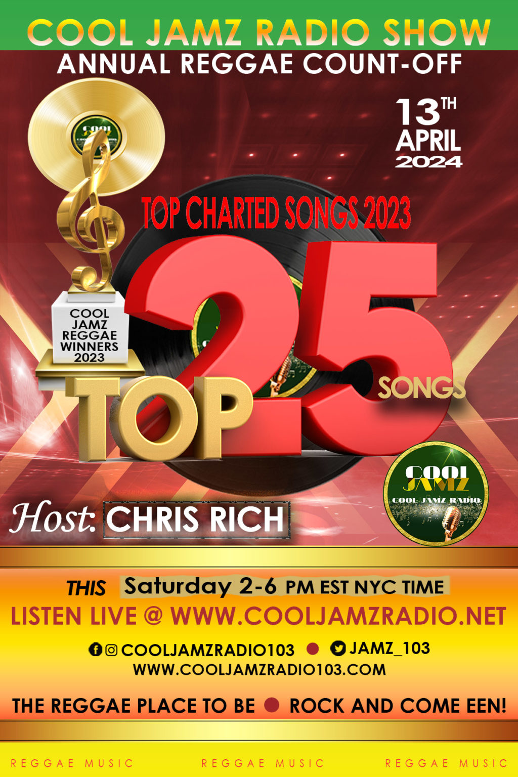 Week 15 2024 Flyer - Cool Jamz Radio 103